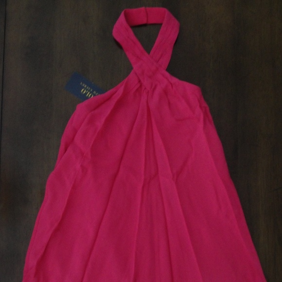 Polo Ralph Lauren | Dresses | Ralph Lauren Girls Pink Gauze Halter Paty ...